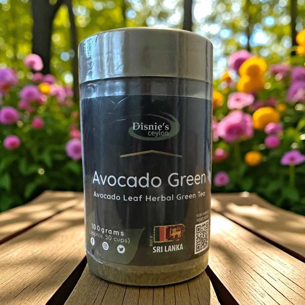 Avocado Leaf Herbal Tea – GREEN – 100g bottle - Ceylon Mate